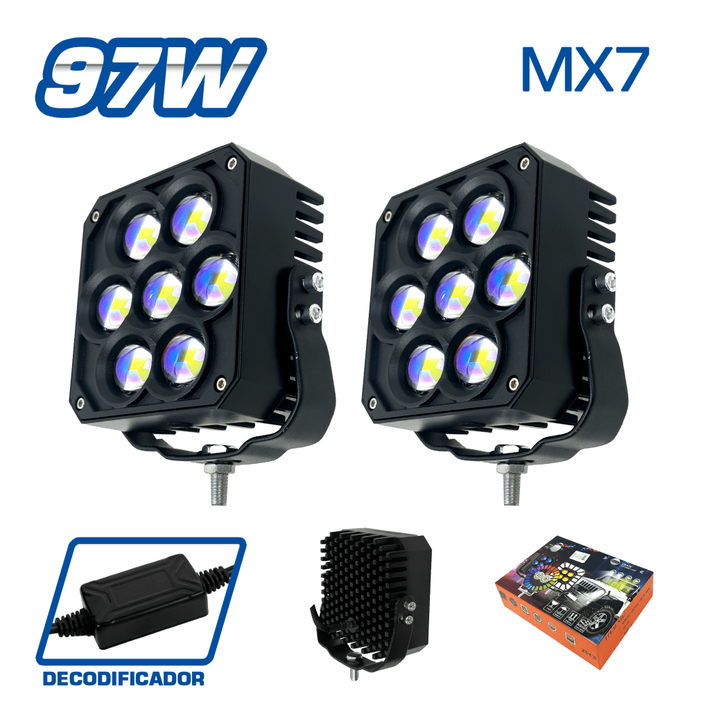 Safari Group | LUZ LED BLUE-FILM 12-36V 97W BLANCO/AMARILLO MX7 CUADRADO